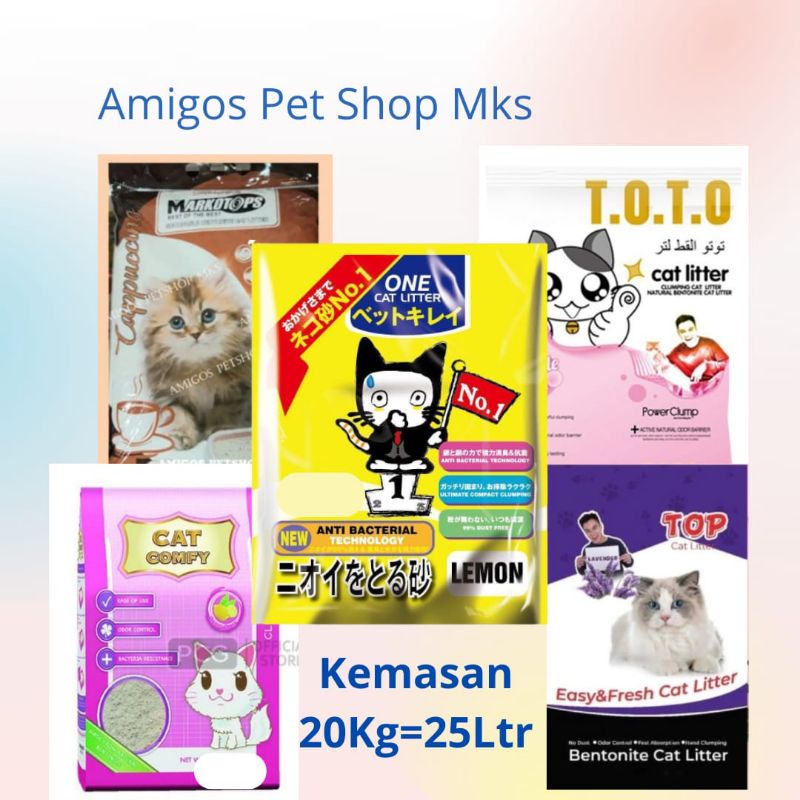 Jual Pasir Kucing 25L Toto, Top, Markotop, Kawan, Advance | Shopee ...