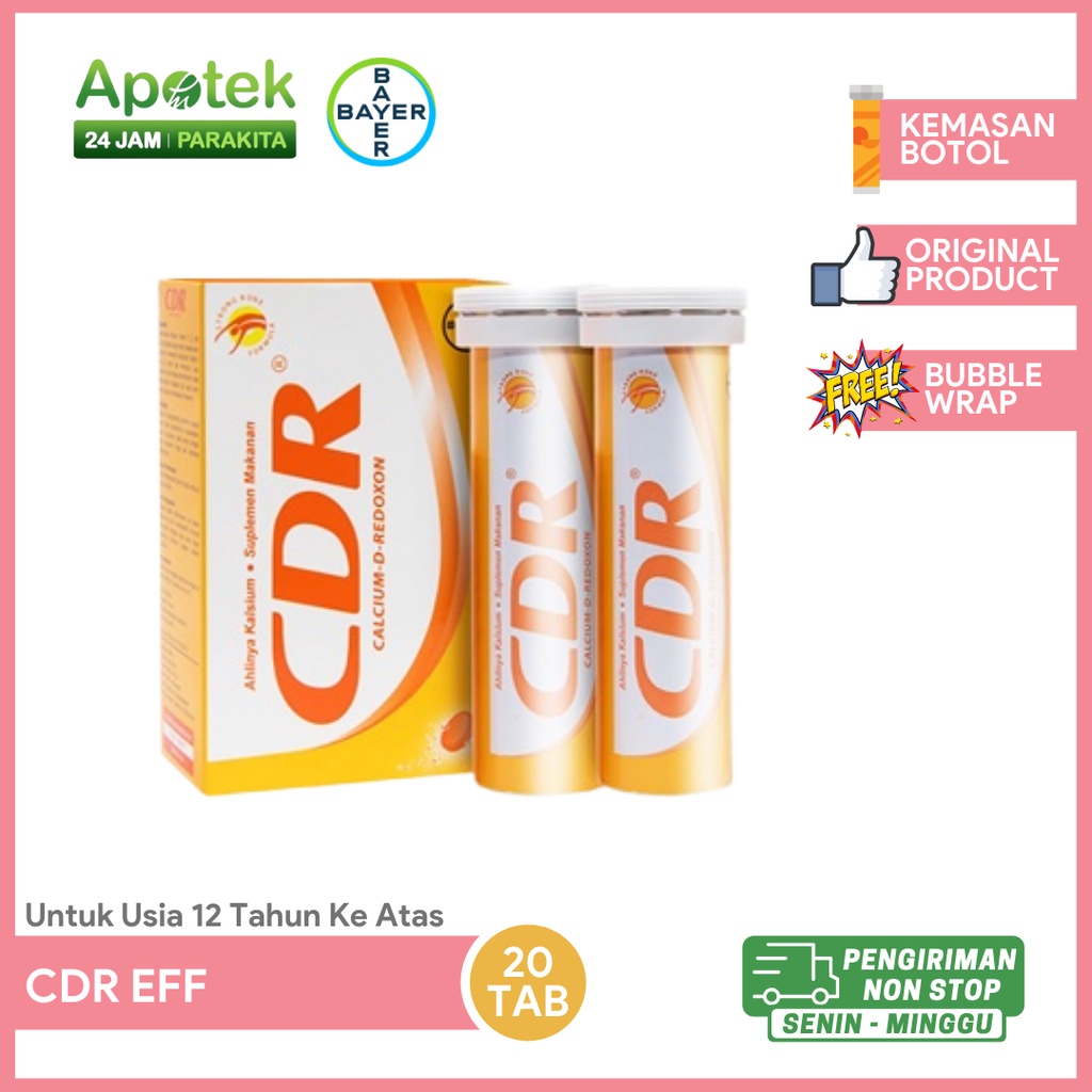 Jual CDR/ Fortos Suplemen Kalsium Plus Multivitamin Effervescent isi 15 ...