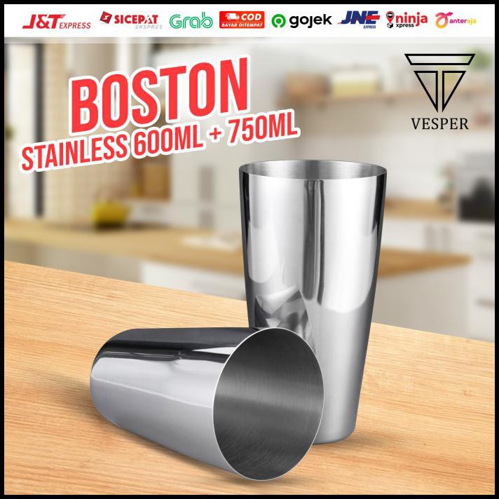 Jual Boston Shaker Stainless Set 600Ml Dan 750Ml / Gelas Pengocok ...