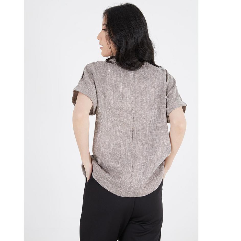 Jual Sorabel - Hwera Textured V-Neck Blouse | Shopee Indonesia