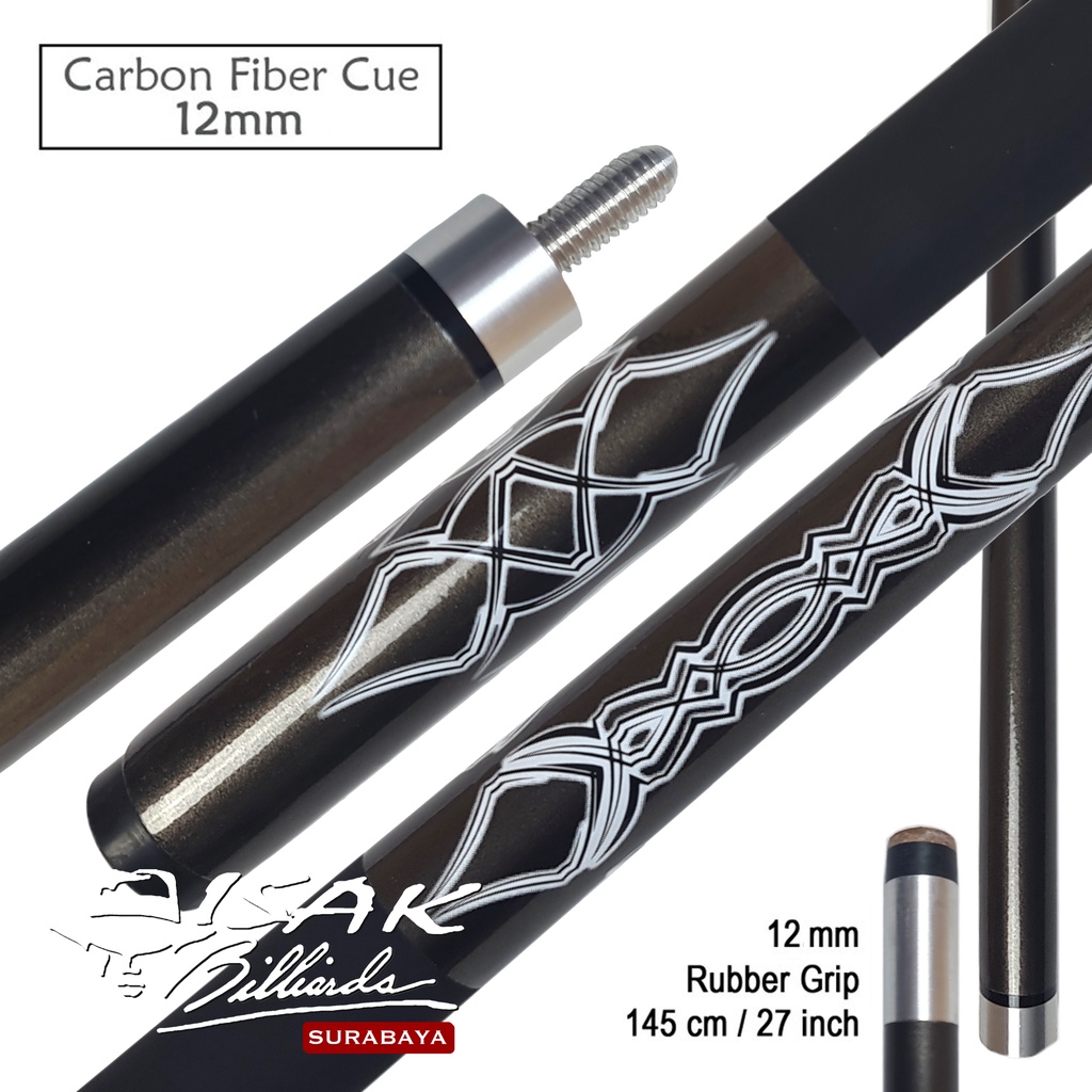 Jual Graphite Cue Silver | 12 mm Carbon Fibre Graphite Shaft | Shopee ...
