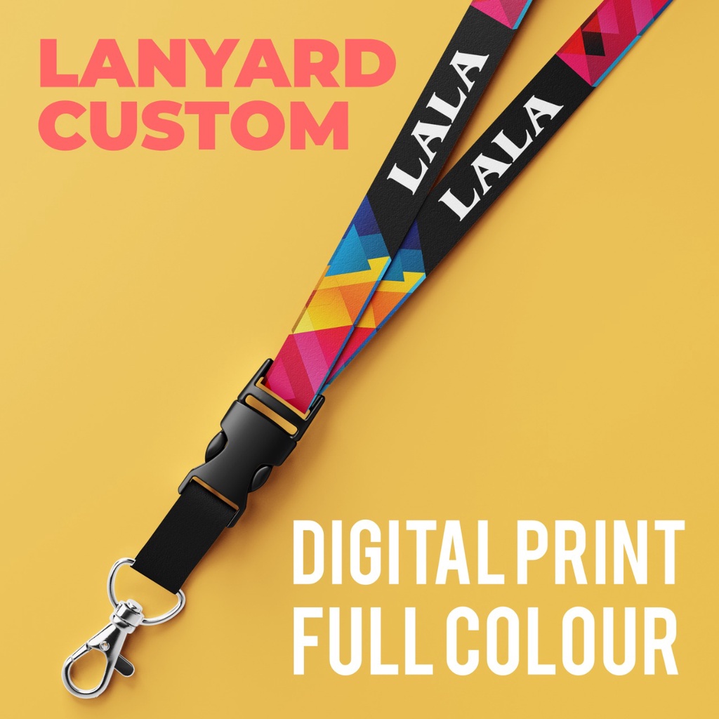 Jual TALI LANYARD CUSTOM NAMA DAN LOGO / LANYARD ID CARD CUSTOM CETAK 2 ...