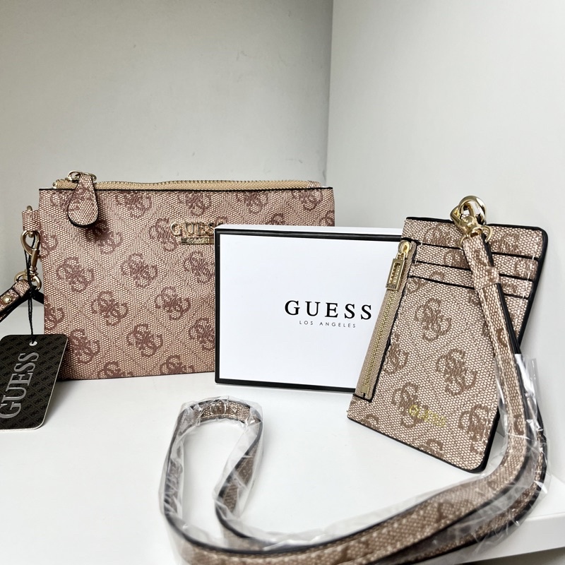 Jual (COD) ID CARD Guess slide Zip Lanyard | CardHolder | Nametag ...