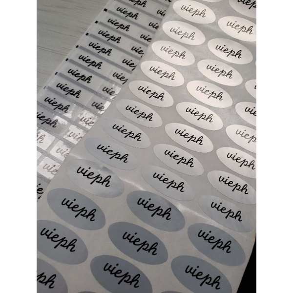 Jual SIlver Gold Oval Matte Stiker Produk Label Waterproof Name Product ...
