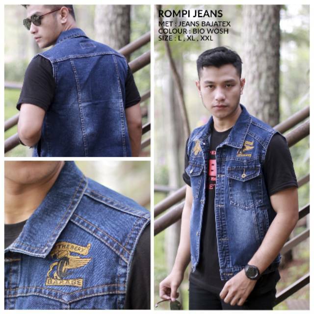 Jual Rompi jeans pria | Shopee Indonesia