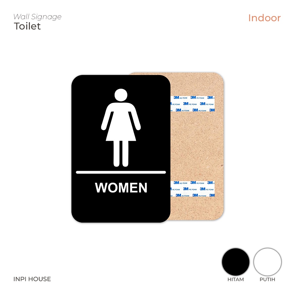 Jual Papan Tanda Kamar Mandi Perempuan - women sign toilet - Hitam ...