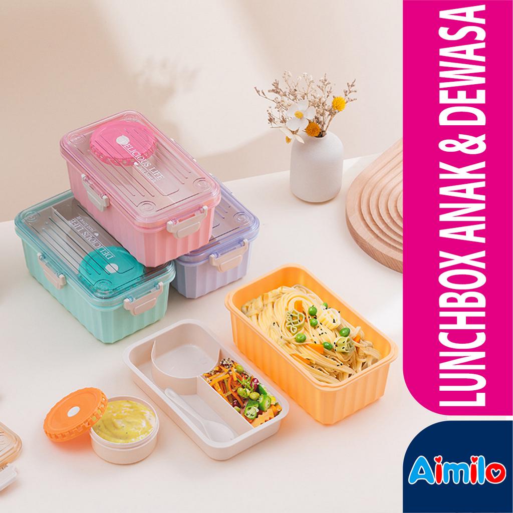 Jual Lunch Box Set Kotak Bekal 2 Tingkat / Kotak Makan Anak Kotak Makan Dewasa Sudah Ada Tempat ...
