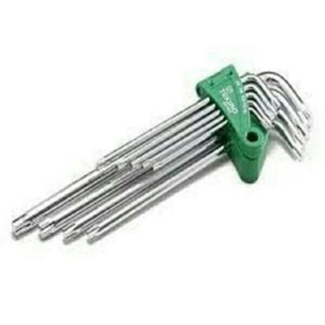 Jual Kunci L set Tamper Torx 9 pcs Lubang TEKIRO | Shopee Indonesia