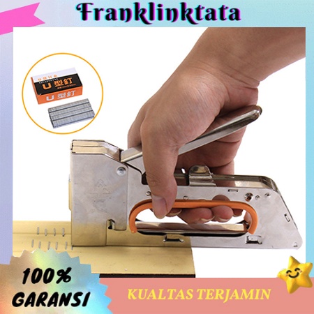Jual Stapler Tembak Gun Tacker Cekrekan Pengokot Staples Sofa Staples ...