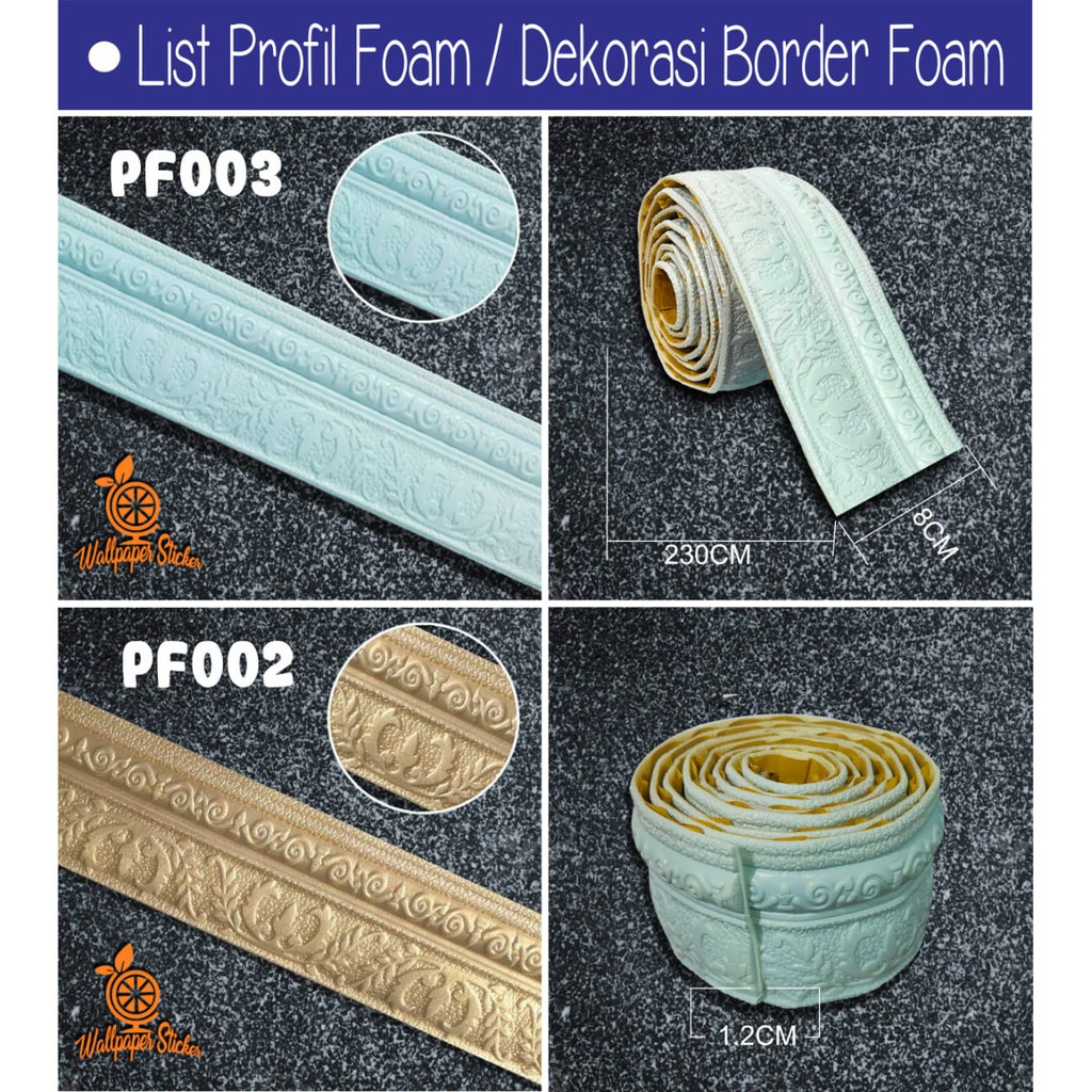 Jual List Profil Foam 8 cm X 2.2 m Moulding Dekorasi Dinding Plafon ...