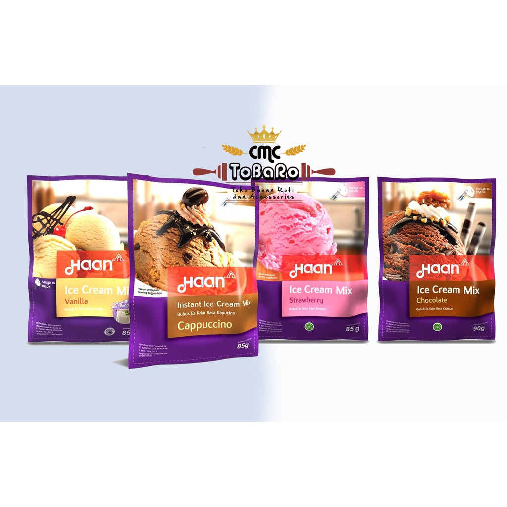 Jual HAAN Ice Cream 85 Gram || Tepung Ice Cream || Bubuk Es Krim ...
