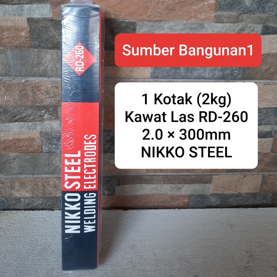 Jual Kawat las listrik RD - 260 2 x 300 mm Nikko steel 1kotak 2kg | Shopee Indonesia