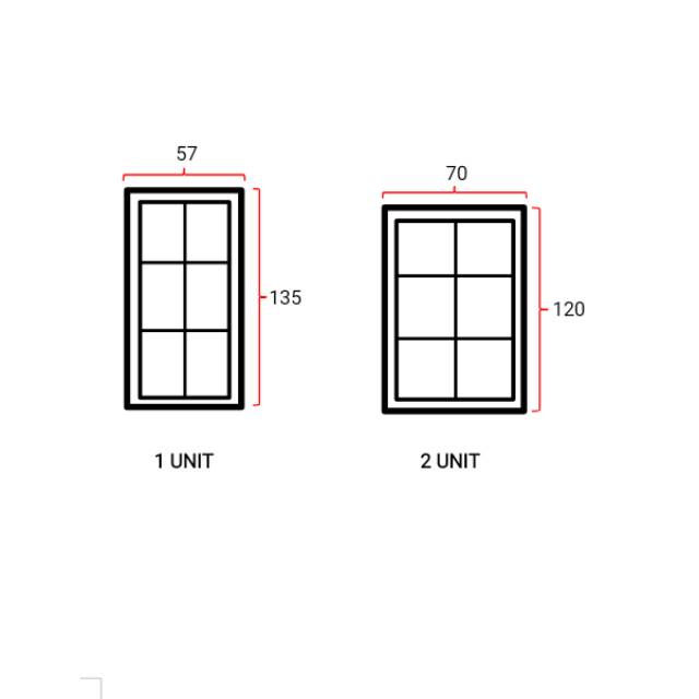 Jual Jendela Aluminium Ornamen 70x120 2Unit & 57x135 1Unit | Shopee ...