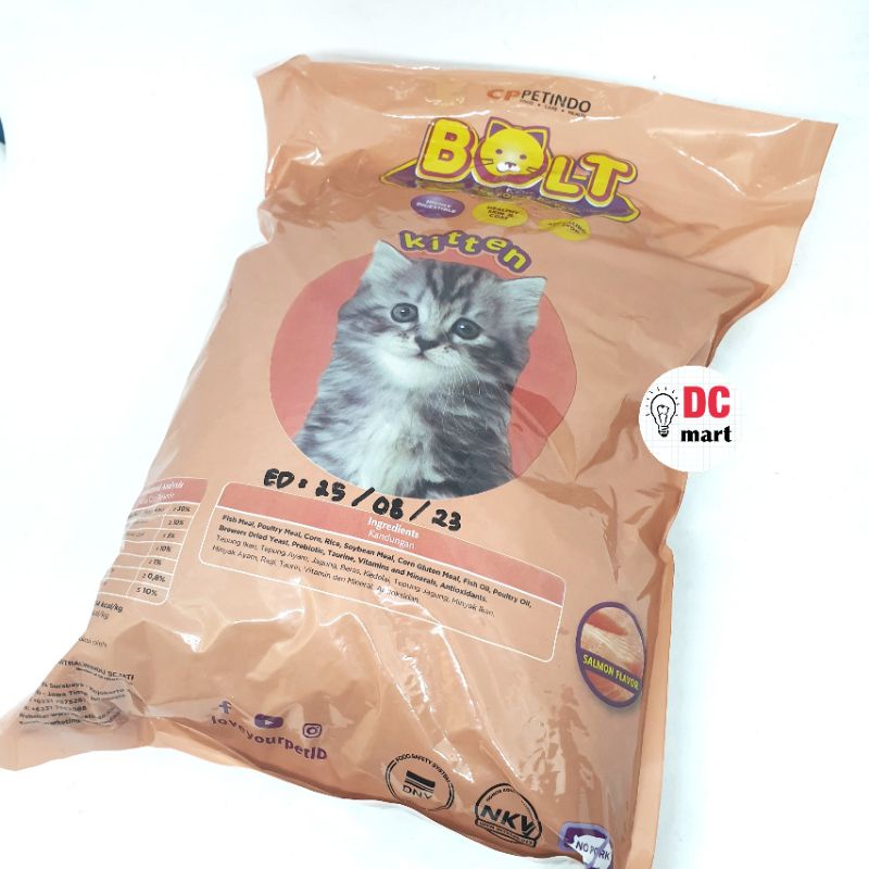 Jual BOLT KITTEN kemasan 1 KG / Makanan Anak Kucing Kitten Cat Food ...