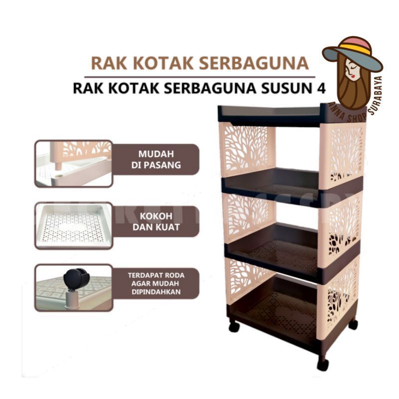 Jual rak yoyo 4 susun, rak serbaguna/ lemari bongkar pasang/tempat ...