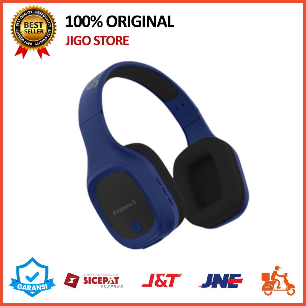 Jual Headphone Sonicgear Airphone 5 Bluetooth Headphone with Mic Biru ...
