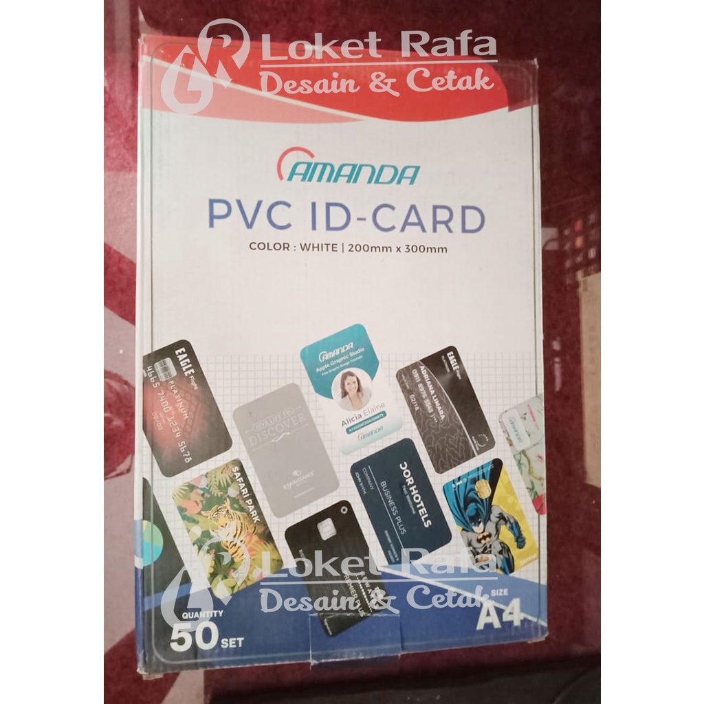 Jual PVC Card 50 set ketebalan 0,76 mm bahan id card bahan kartu nama ...