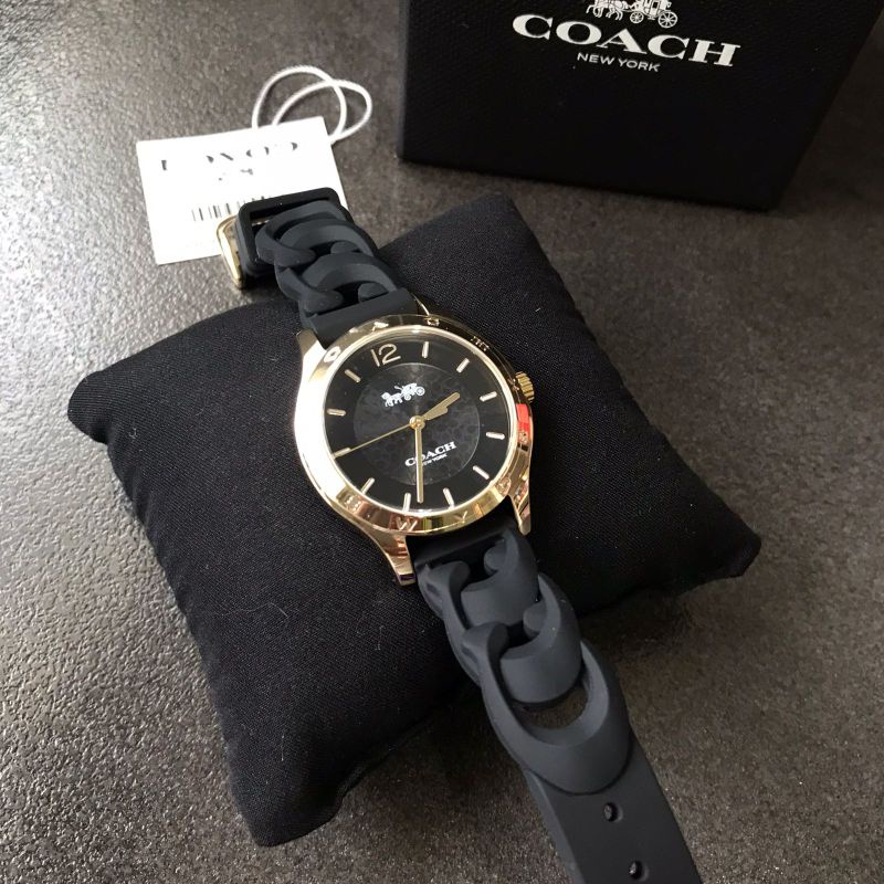 Jual Coach 14503420 Maddy Rubber Women Watch Black | Shopee Indonesia