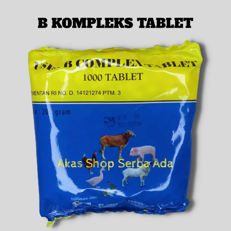 Jual Vitamin B Kompleks Complex USFA 1000 Tablet Butir Ayam Babi ...