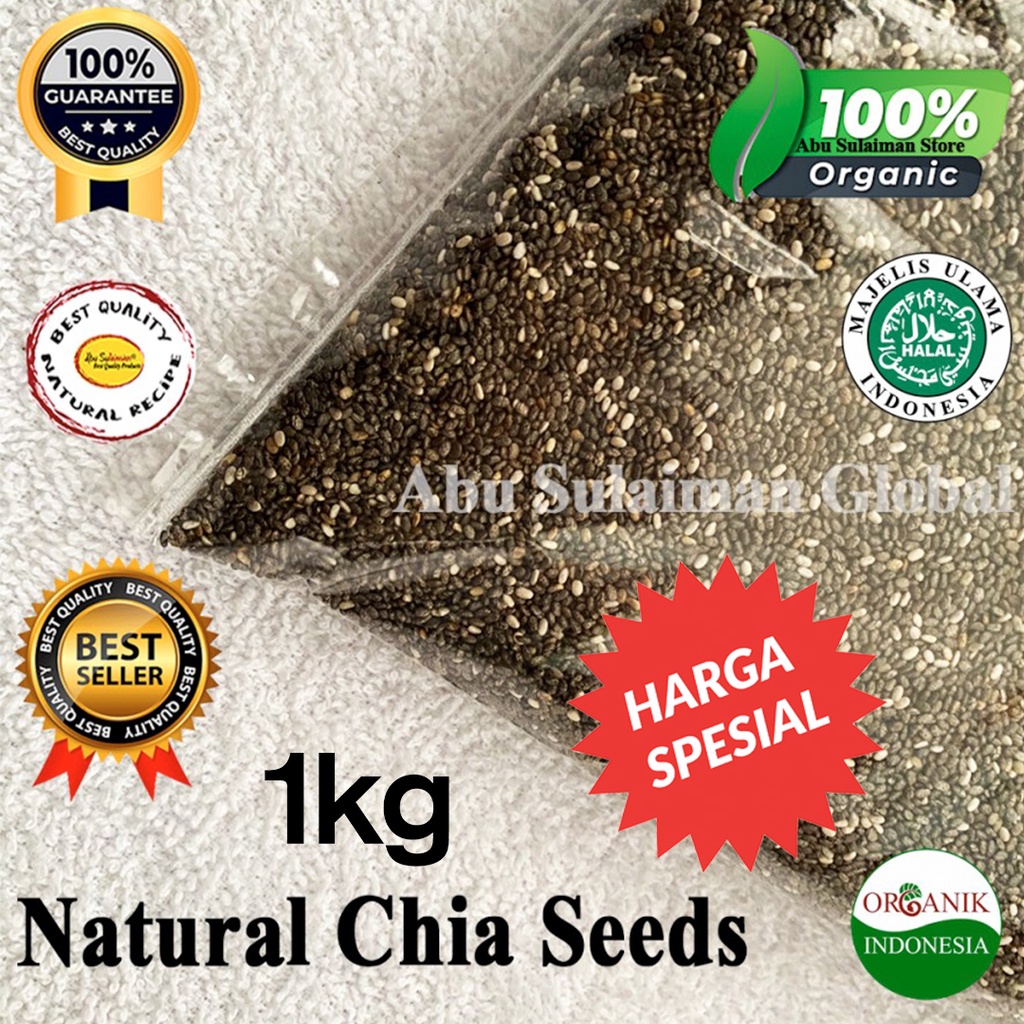 Jual CHIA SEEDS 1 KG / Organic Black Chia Seed 1Kg / Chiaseed Hitam ...