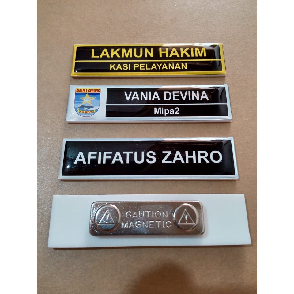 Jual Name Tag /Nama Dada/Papan Nama-Akrilik Custom Satuan-Proses Cepat ...