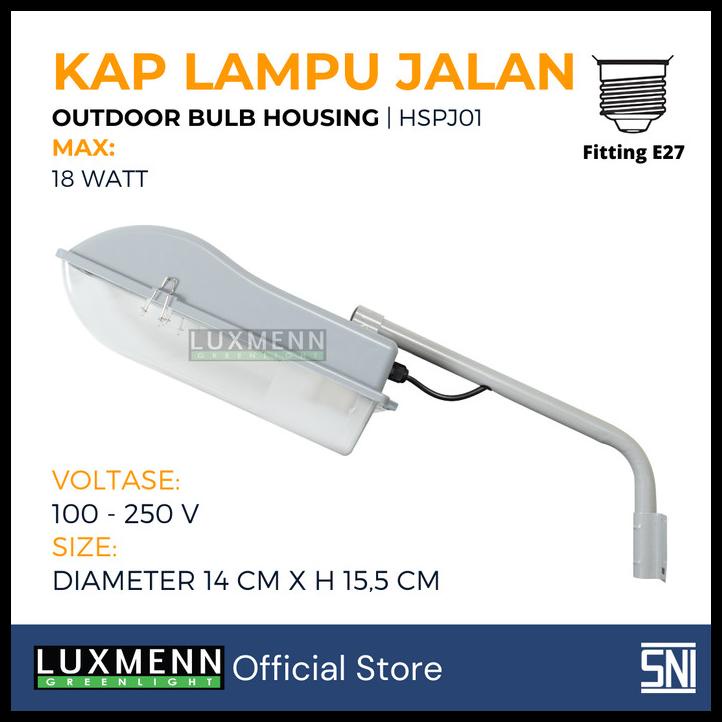 Jual Luxmenn Led Housing Lampu Jalan/ Kap Lampu Pju E27, Hspj01 [No Sensor] | Shopee Indonesia