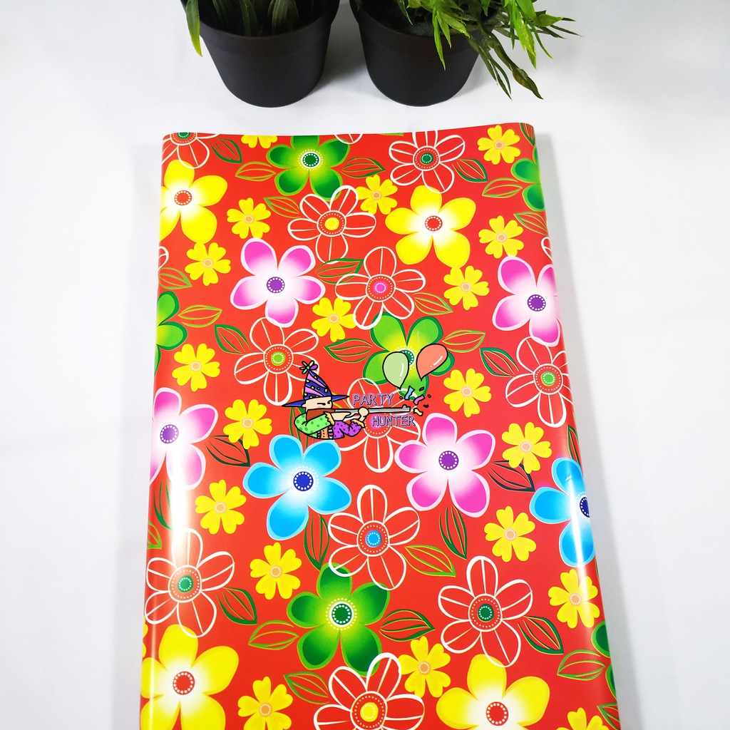 Jual Kertas Kado Motif Bunga / Flower Lucu Glossy (5 Lembar) | Shopee ...