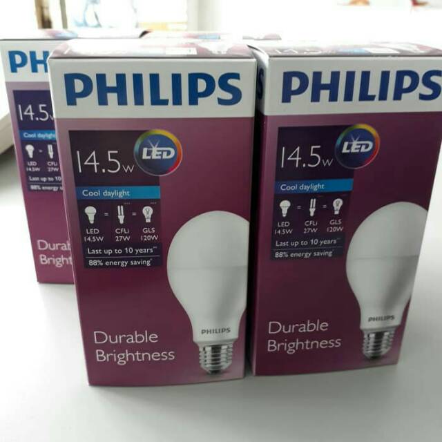 Jual Lampu bohlam LED PHILIPS 14.5Watt putih | Shopee Indonesia