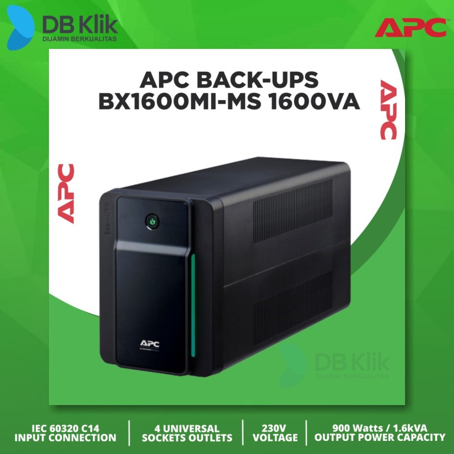 Jual UPS APC Back BX1600MI-MS 1600VA 900W (BX1600MI MS Universal Socket ...