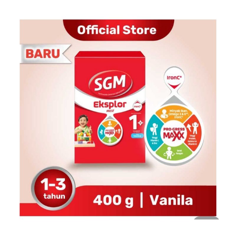 Jual SGM Eksplor 1+ Madu/Vanila 400gram / SGM 1 1-3 tahun | Shopee ...