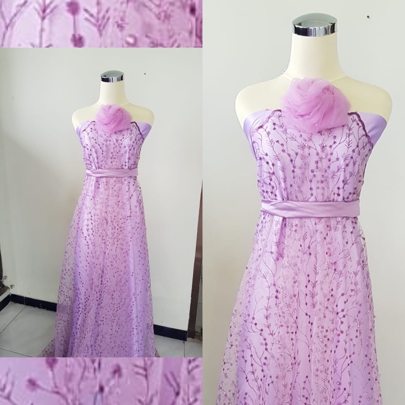 Jual BARU! TILE BORDIR GLITTER MOTIF AKAR SULUR SPIDER BUNGA / TULLE ...