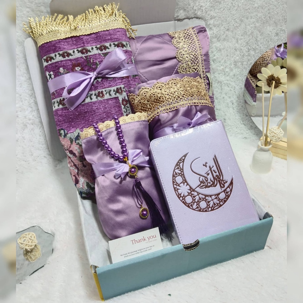 Jual Hampers Prayer Set FREE GIFT CARD Paket Hampers Mukenah Alquran ...