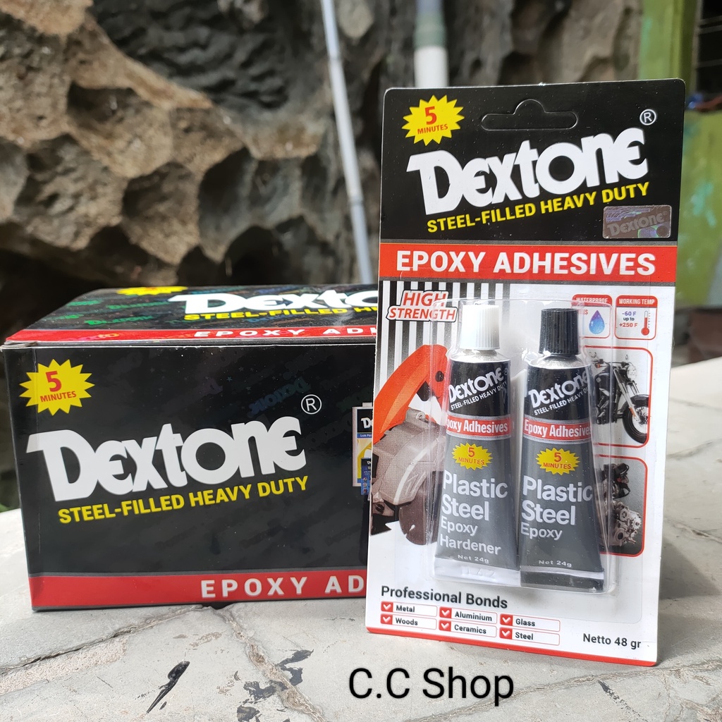 Jual Dextone Lem Besi 5 Menit Kering / Dextone EPOXY ADHESIVES 2 ...