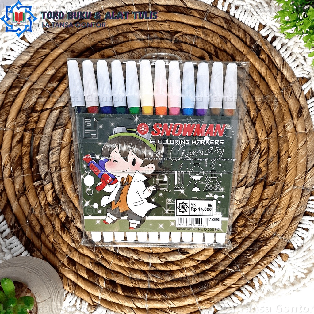 Jual SPIDOL SET SNOWMAN 12/24 COLORS | Shopee Indonesia