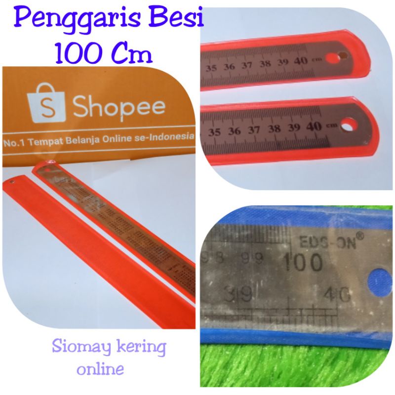 Jual Penggaris Besi ( Stainless ) Mistar 1 Meter | Shopee Indonesia