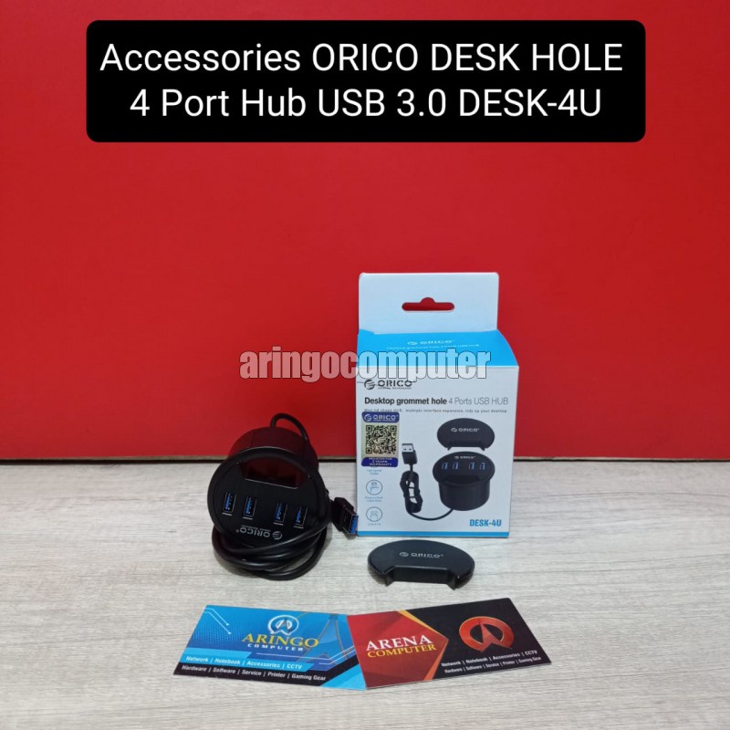 Jual Accessories ORICO DESK HOLE 4 Port Hub USB 3.0 DESK-4U | Shopee Indonesia