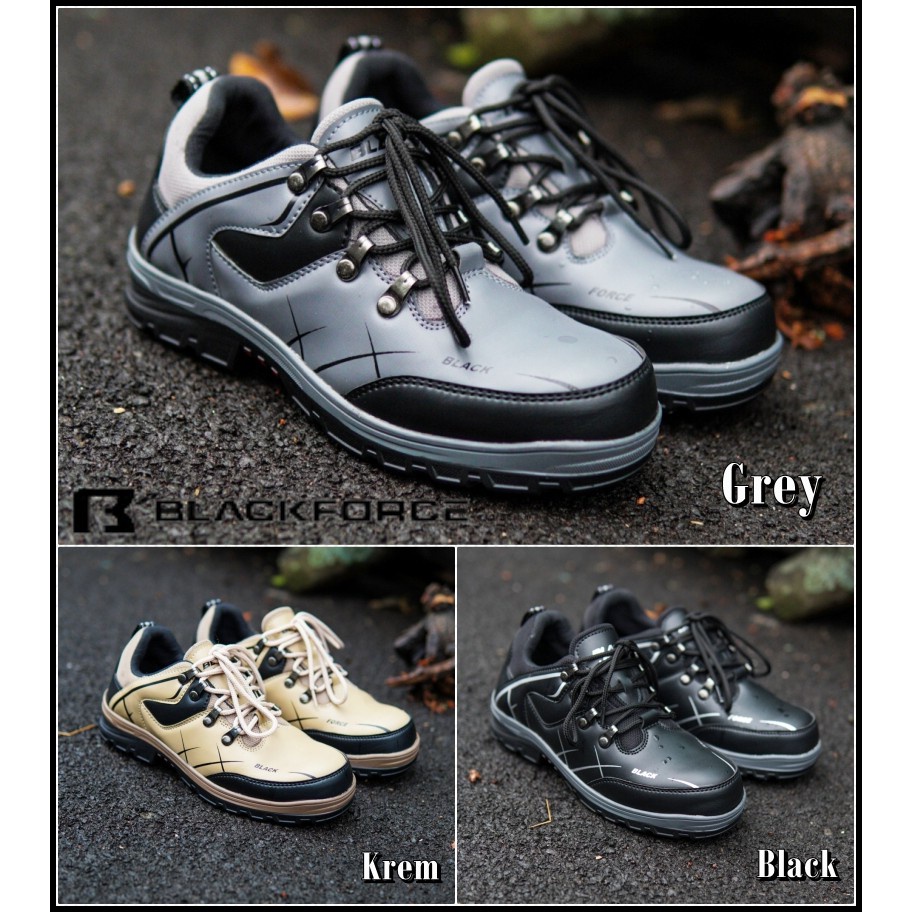 Jual DISKON !! Sepatu Pria Boots Hiking Black Force TITAN Sepatu Safety ...