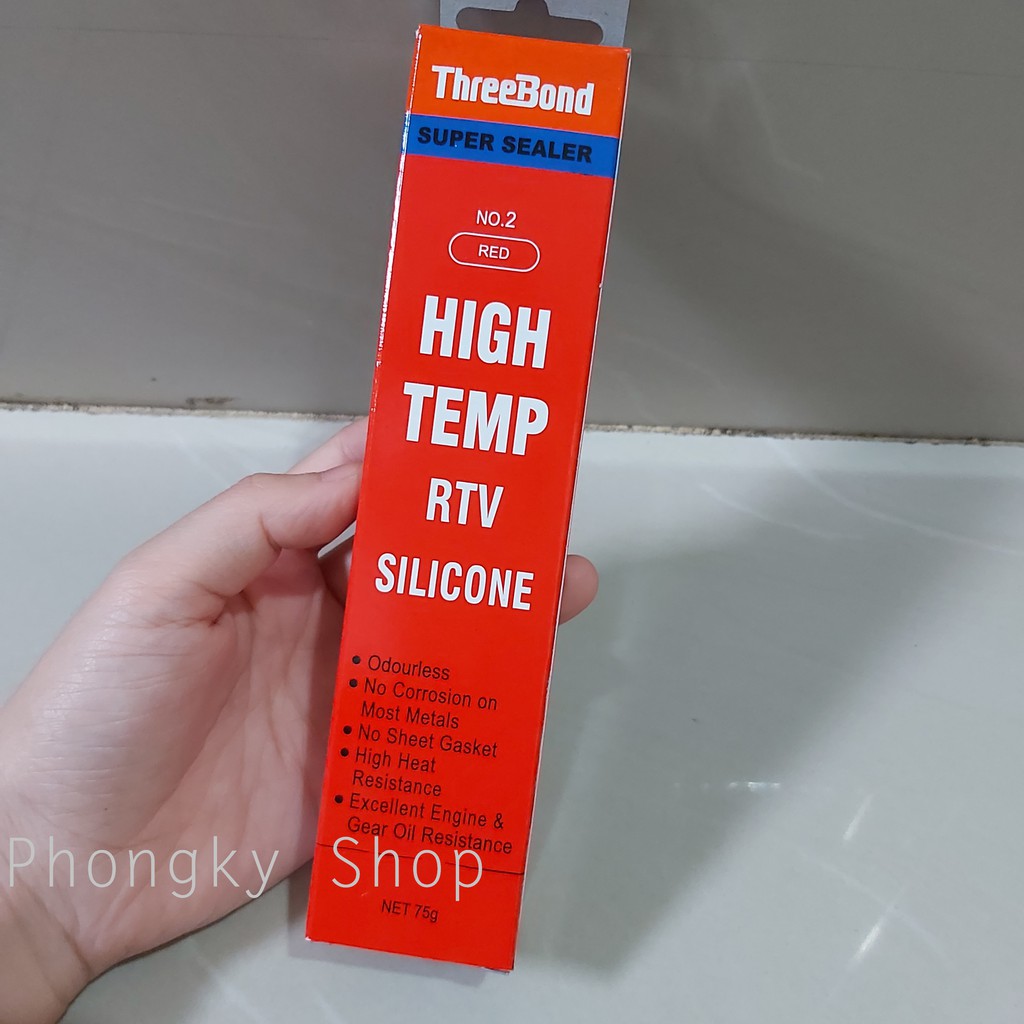 Jual THREEBOND | Lem Paking MERAH High Temp RTV Silicone RED (75 Gr ...