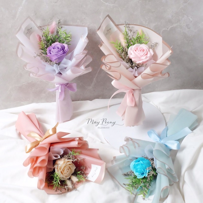 Jual PREMIUM SINGLE ROSE SOAP BOUQUET - BUKET BUNGA MAWAR PREMIUM BESAR ...