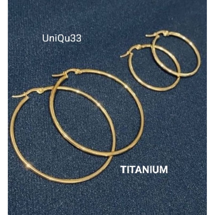 Jual Anting Hoop Titanium Wanita Korea Ring Bulat Anti Karat | Shopee ...