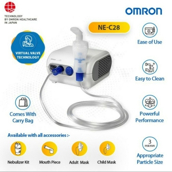 Jual Omron Nebulizer NEC-28 Peralatan Untuk Bantu Sesak Nafas Asama Mesin Portabel Inhalasi ...