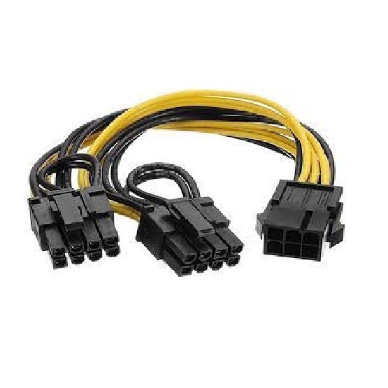 Jual KABEL PCIE 6 PIN TO DUAL 8 PIN 6+2 POWER SPLITTER VGA PCI-E ...