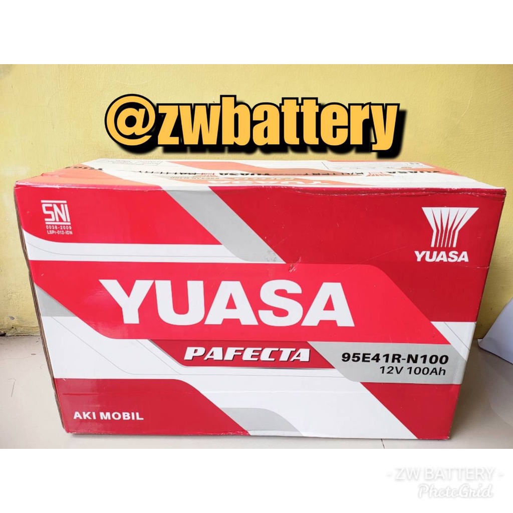 Jual AKI GENSET YUASA ORI PAFECTA N100 / 95E41R AKI BASAH 12V / 100Ah | Shopee Indonesia