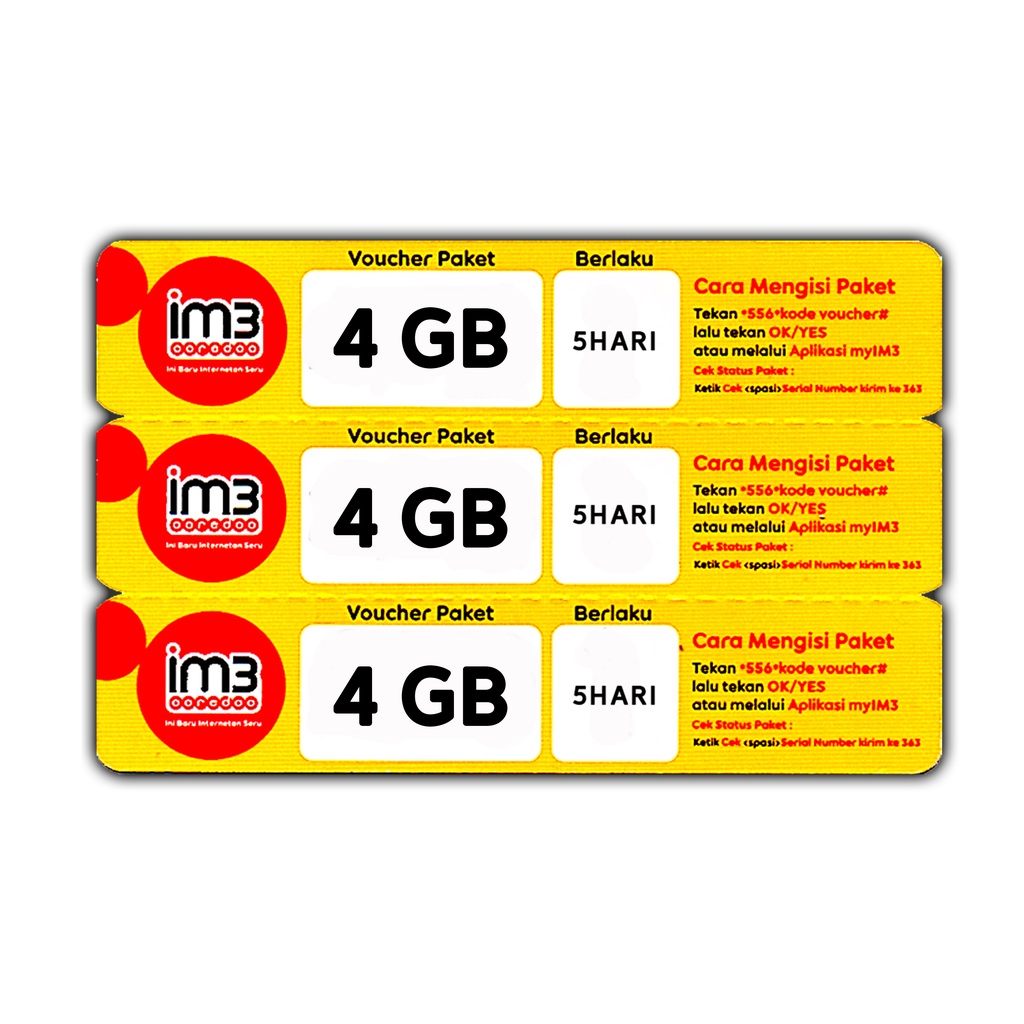 Jual Voucher Indosat Mini 4 GB dan 7 GB 5 Hari Jabo- Sukabumi | Shopee ...