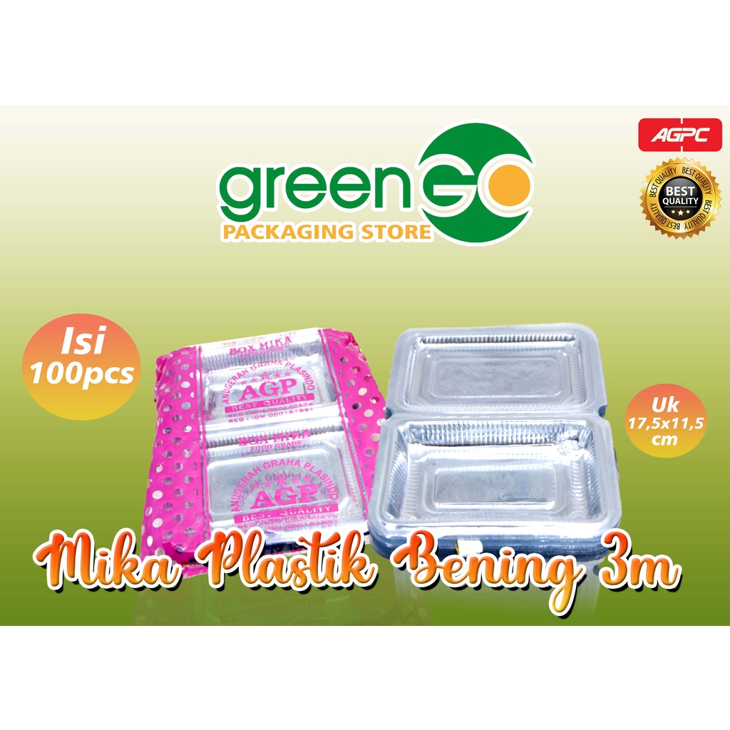 Jual MIKA PLASTIK KUE MAKANAN 3M ISI 100PCS MIKA NASI SNACK KECIL ...