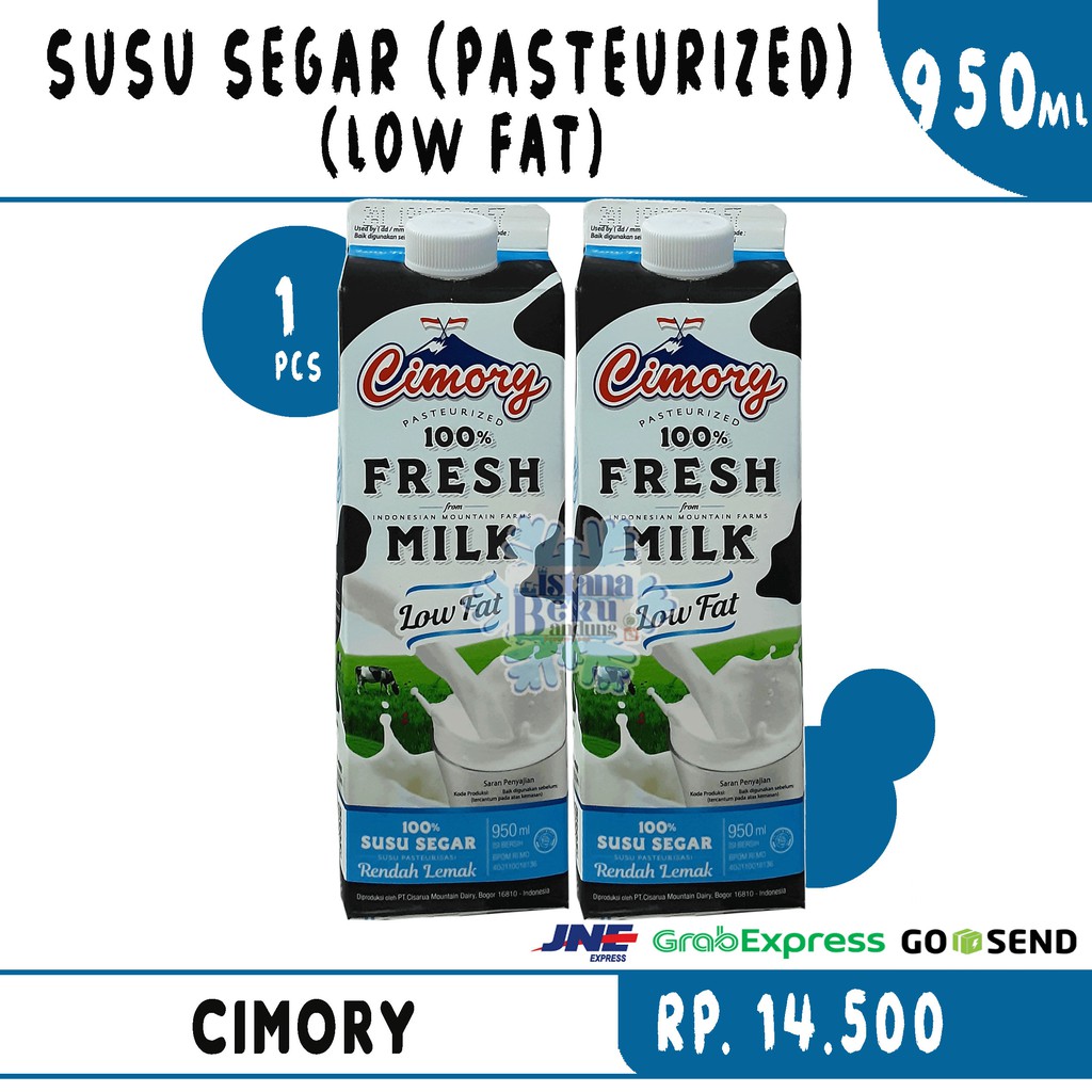 Jual Cimory Freshmilk Pasteurized Low Fat 950ml | Shopee Indonesia
