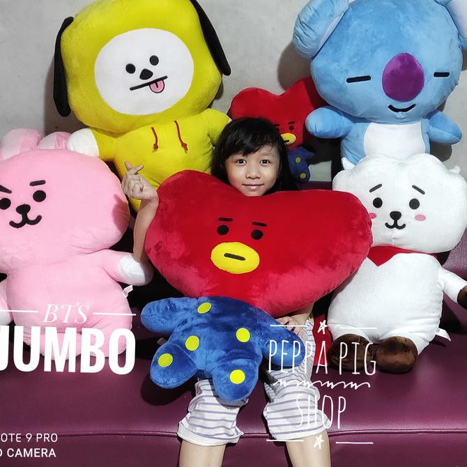 Jual Boneka BTS BT21 super jumbo besar Unofficial - Merah | Shopee ...