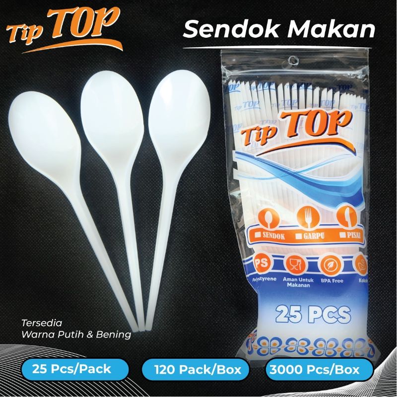 Jual SENDOK MAKAN TIP TOP / SENDOK ISI 25 PCS | Shopee Indonesia