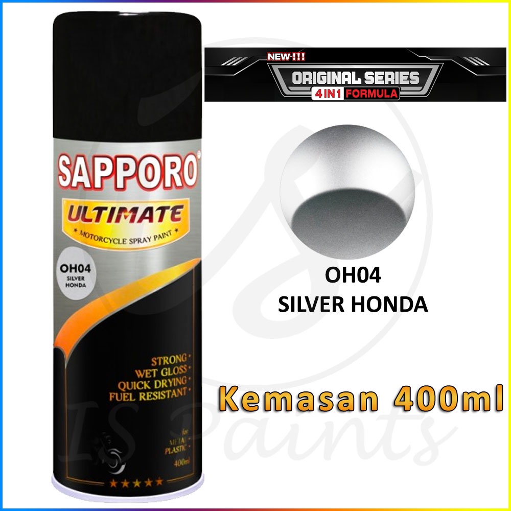 Jual Cat Aerosol Sapporo Ultimate OH04 Silver Honda Cat Spray Terbaik | Shopee Indonesia