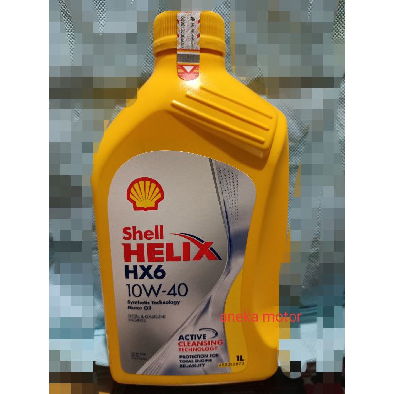 Jual SHELL HELIX HX6 Sae 10W-40 ORI BARCODE 1 Liter | Shopee Indonesia
